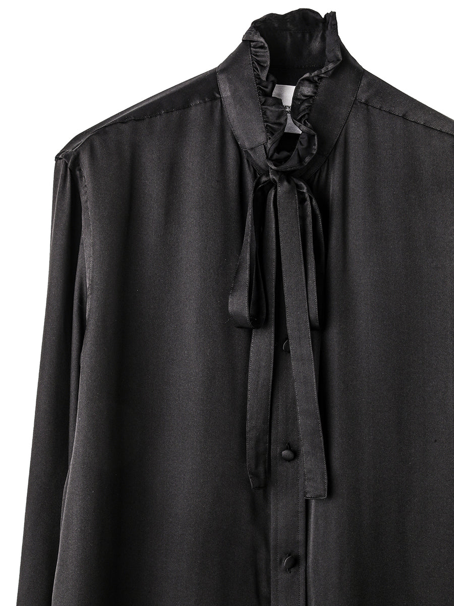 ss.0022AW25-black ruffle shirt. The Black-and-White Realism 2025 Autumn ...